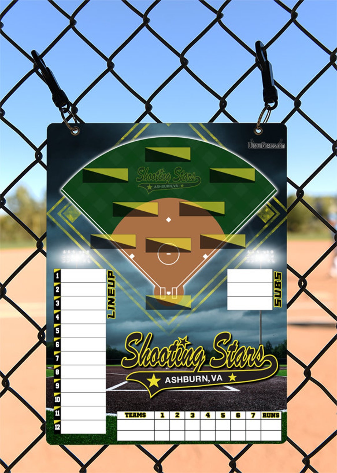 9"x12" Metal Custom Dugout Lineup Board - Etsy
