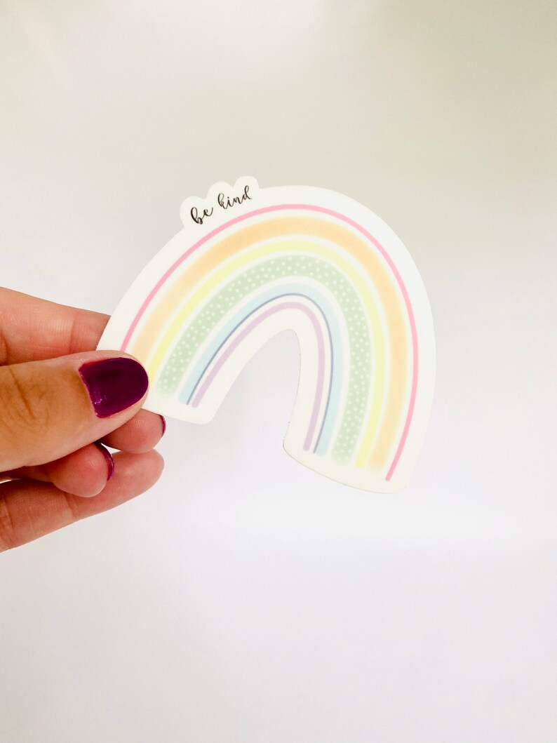 Be Kind Rainbow Vinyl Sticker Decal - Etsy