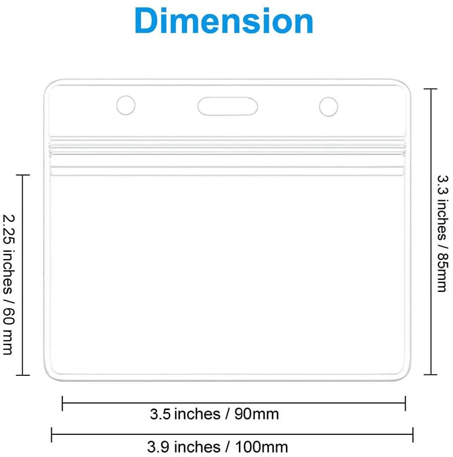 ID Badge Sleeve Vertical or Horizontal Waterproof - Etsy