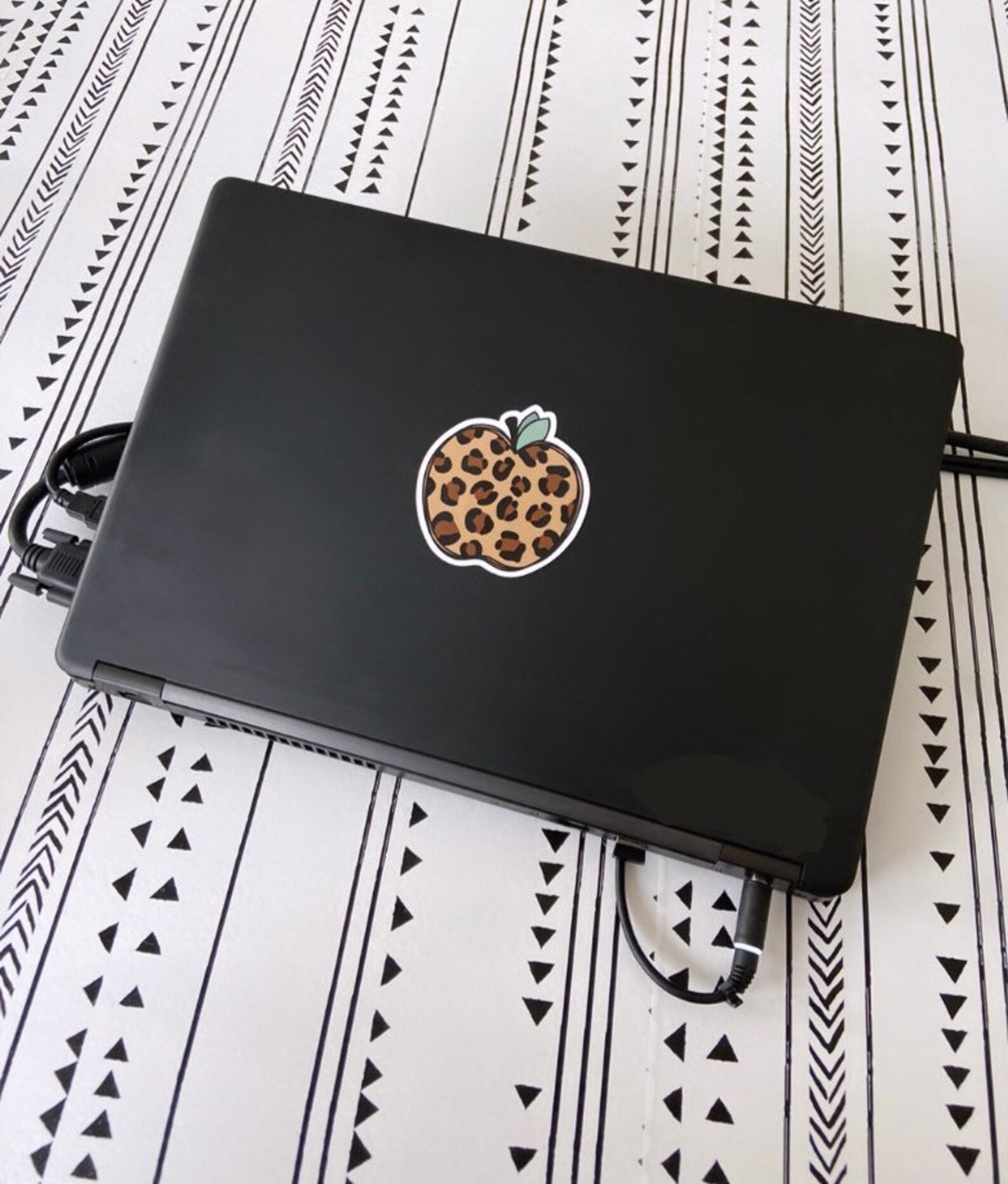 Leopard Apple Vinyl Sticker Decal - Etsy