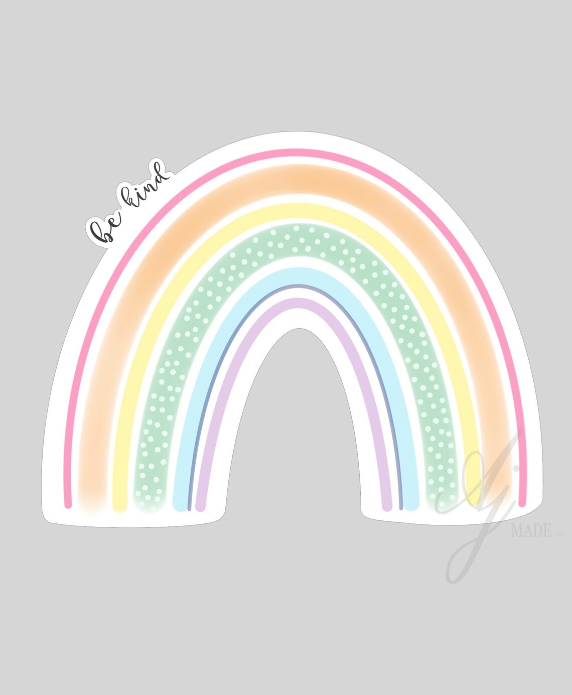 Be Kind Rainbow Vinyl Sticker Decal - Etsy