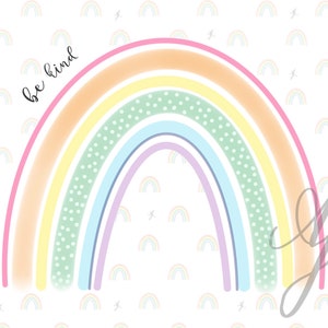 Be Kind Rainbow Laptop Wallpaper - Computer Background Image - Etsy