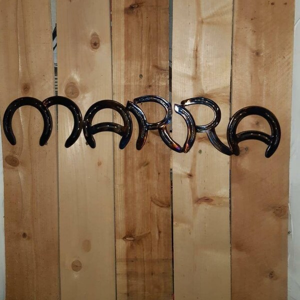 Horseshoe Letters - Etsy