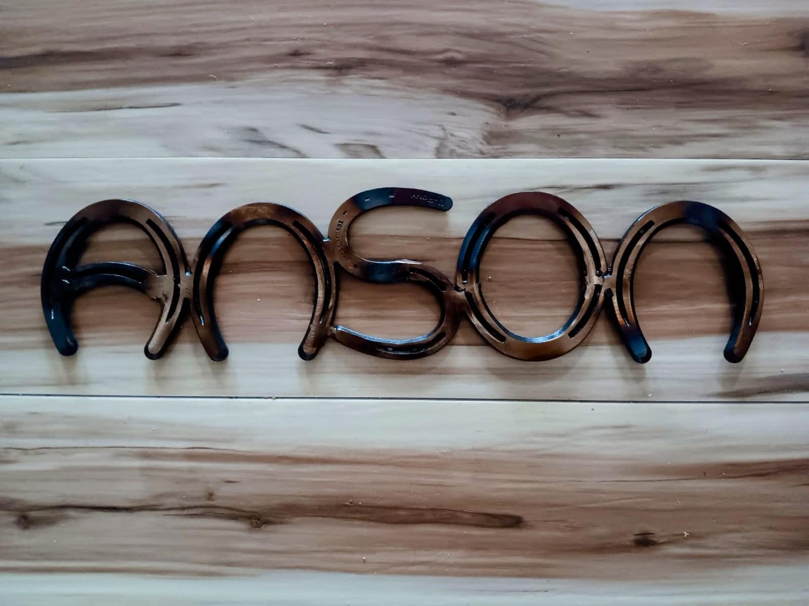 Custom Personalized Horseshoe Names - Word -letters Wall Hangings- Word ...