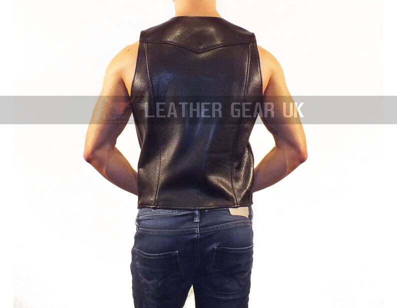 Mens Leather Bar Vest Genuine Cow Leather Steampunk Vest - Etsy