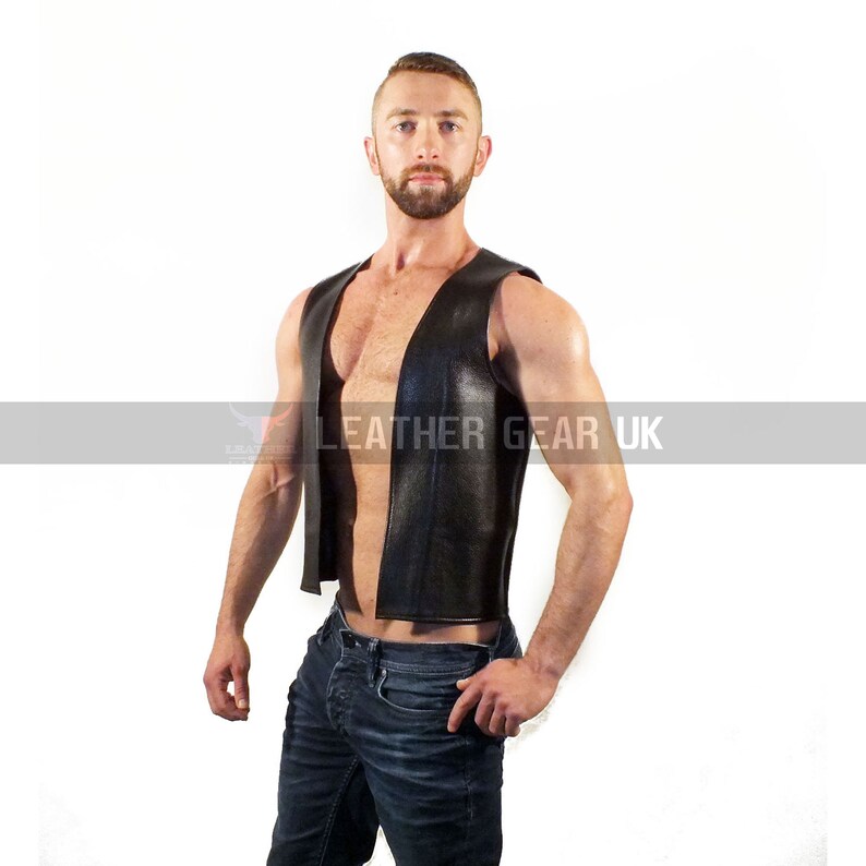 Mens Leather Bar Vest Genuine Cow Leather Steampunk Vest | Etsy