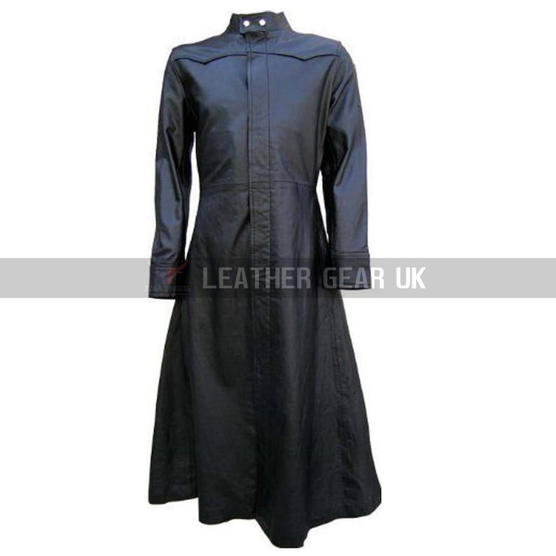 Mens Leather Duster Neo Matrix Gothic Style Trench Coat - Etsy UK