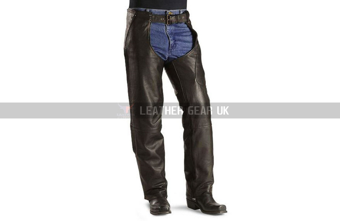 Mens Leather Rider Chaps,sheep Leather Biker Chaps,real Cow Leather ...
