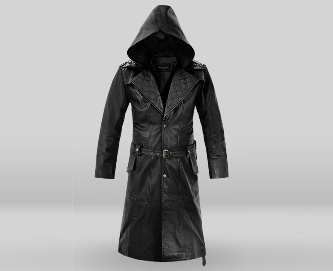 Handmade Men's Leather Duster, Genuine Cow Leather Mens Halloween Coat ...