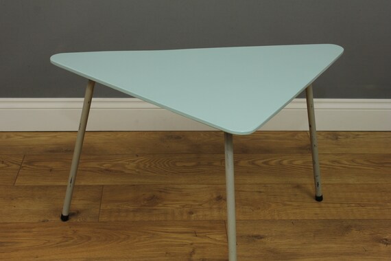 Triangle Shaped Sofa Table 1950's | Etsy