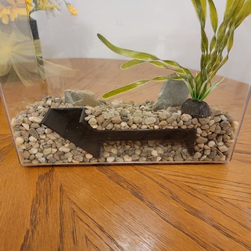 Corner Fish Aquarium Cave Hide With Viewing Window - Etsy