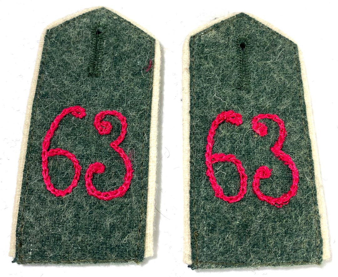 WWI German M1907 Field Grey Wool Tunic Shoulder Boards-63rd Infantry ...