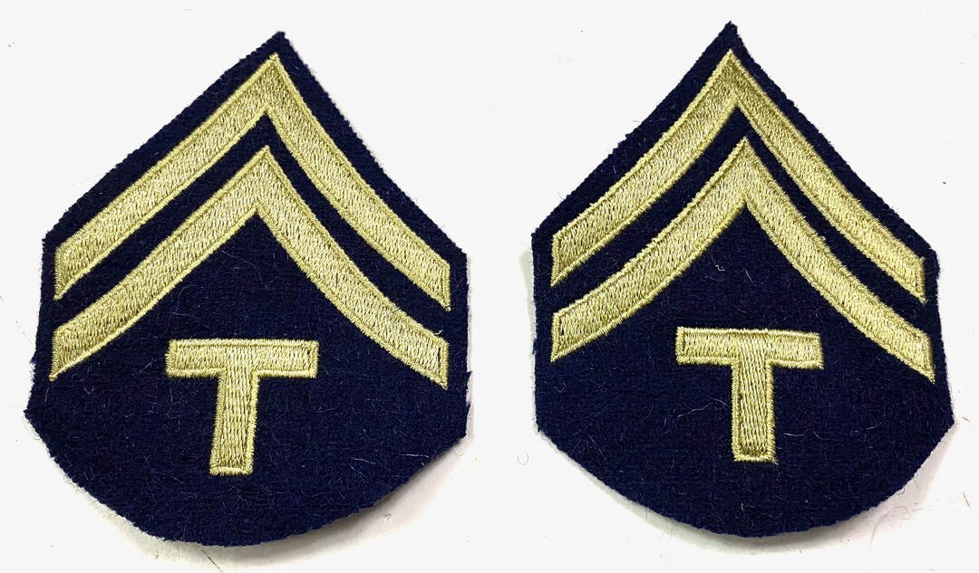 WWII US Army NCO Tech-corporal Jacket Sleeve Rank Insignia Chevrons ...