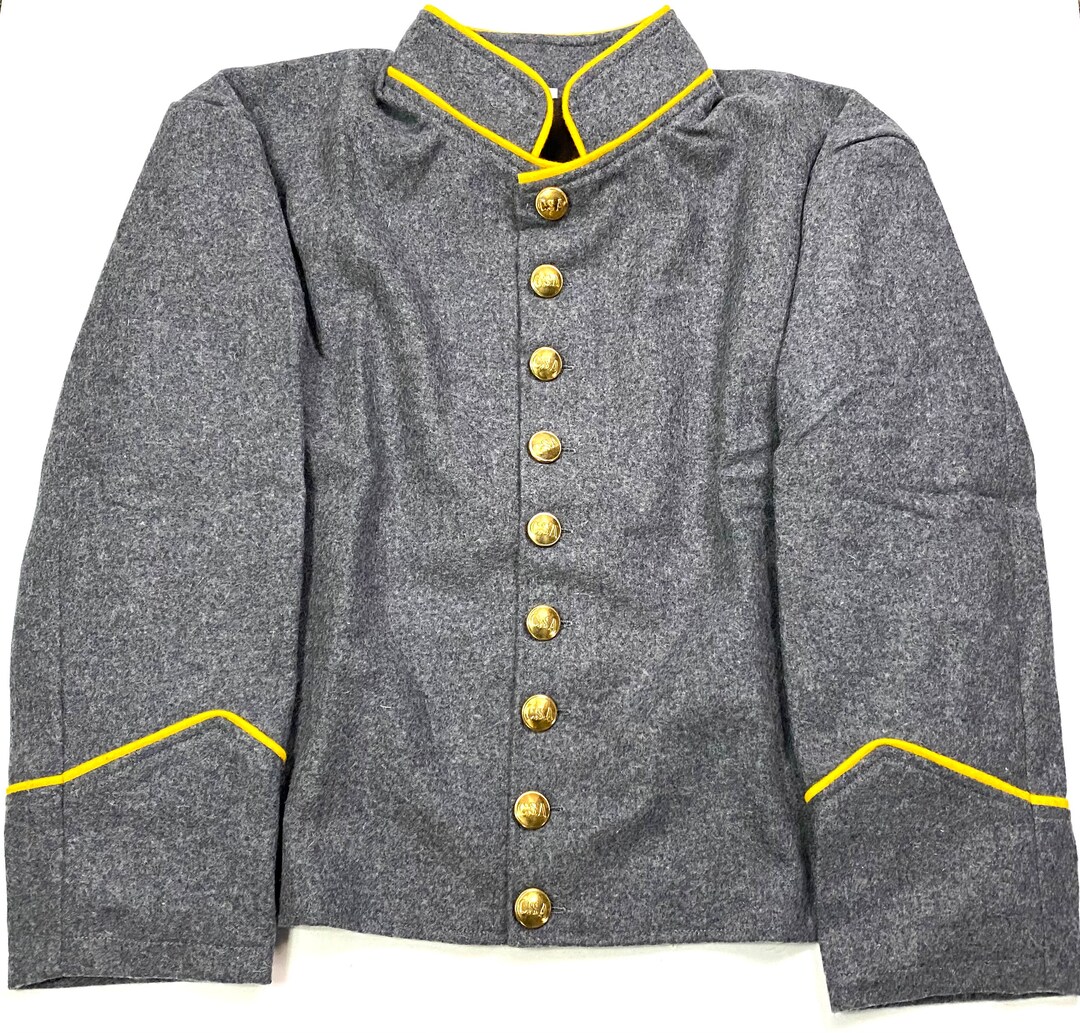 Civil War CS CSA Confederate Grey Wool Shell Jacket Tunic-cavalry - Etsy