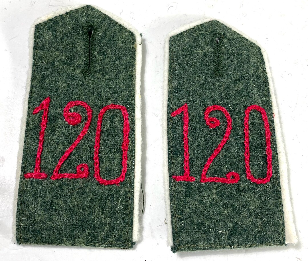 WWI German M1907 Field Grey Wool Tunic Shoulder Boards-120th Infantry ...