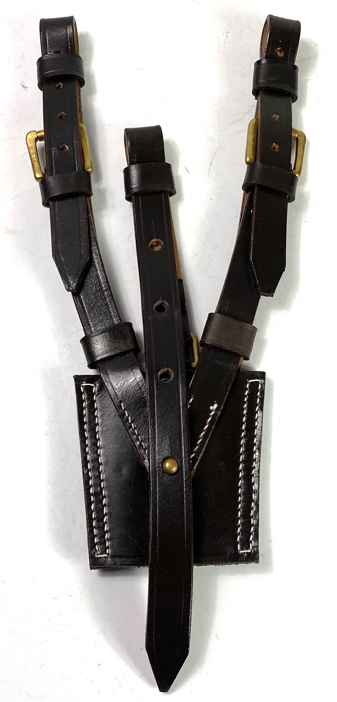 WWI WWII British Officer NCO Sam Browne Belt Short Sword Carrier ...