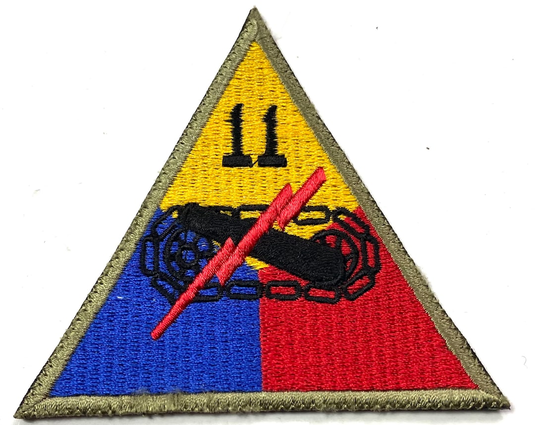 WWII US Army 11th Armor Tank Division Jacket Shirt Sleeve Insignia ...