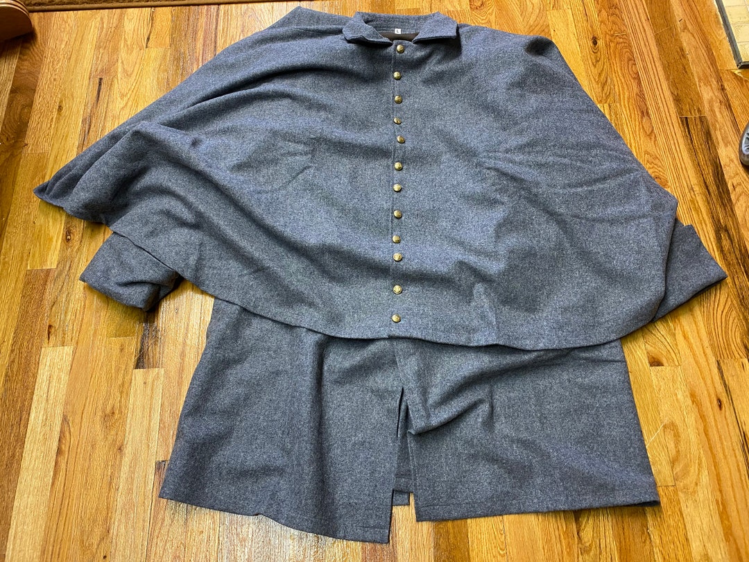 Civil War CS CSA Confederate Winter Wool Grey Coat Greatcoat Jacket - Etsy