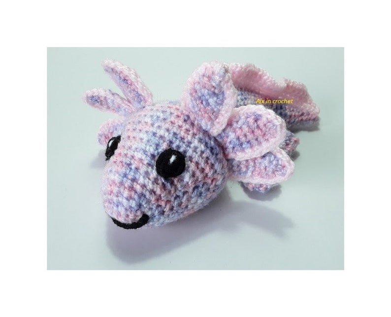 PDF Crochet Pattern Luca, the Axolotl / Patrón En PDF Para Tejer a ...