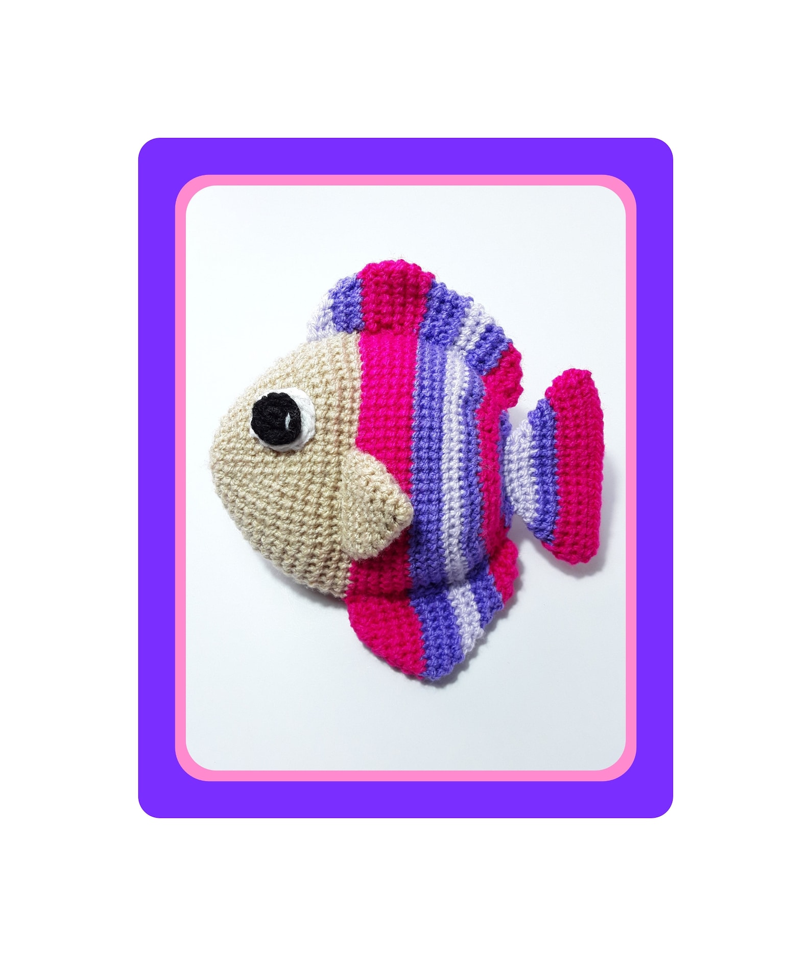 PDF Crochet Pattern Fishy the Rainbow Fish/ Patrón En PDF Para Tejer a ...