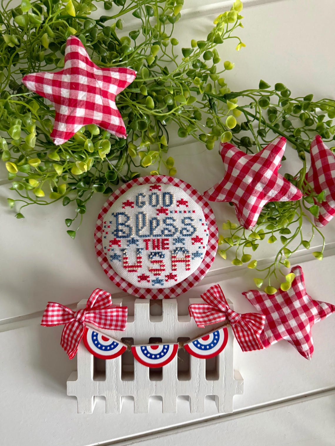 God Bless the USA Roundabouts-cross Stitch Chart - Etsy