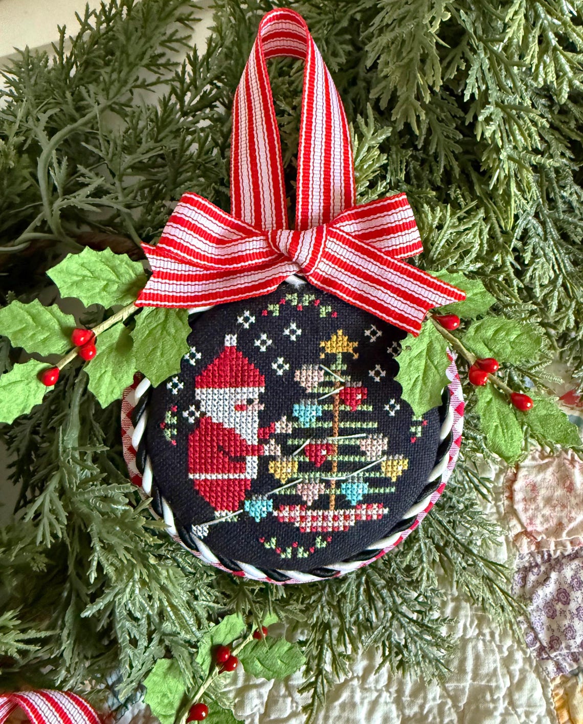 Santa Lights Roundabouts Cross Stitch Chart - Etsy