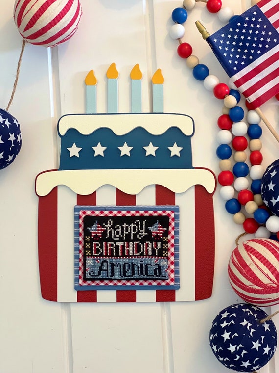 Happy Birthday America-tiered Tray Tidbit - Etsy