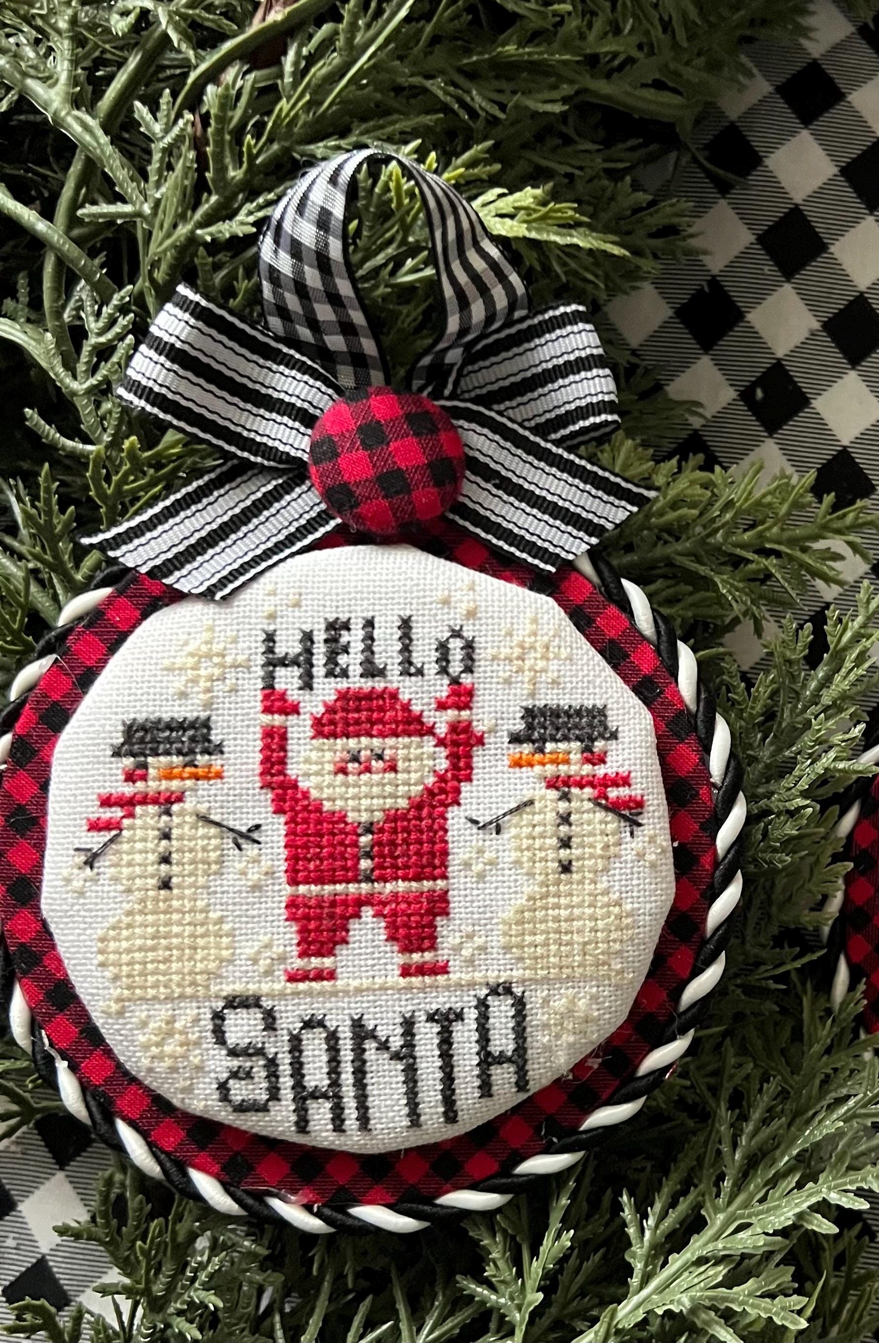 Hello Santa Roundabouts Cross Stitch - Etsy