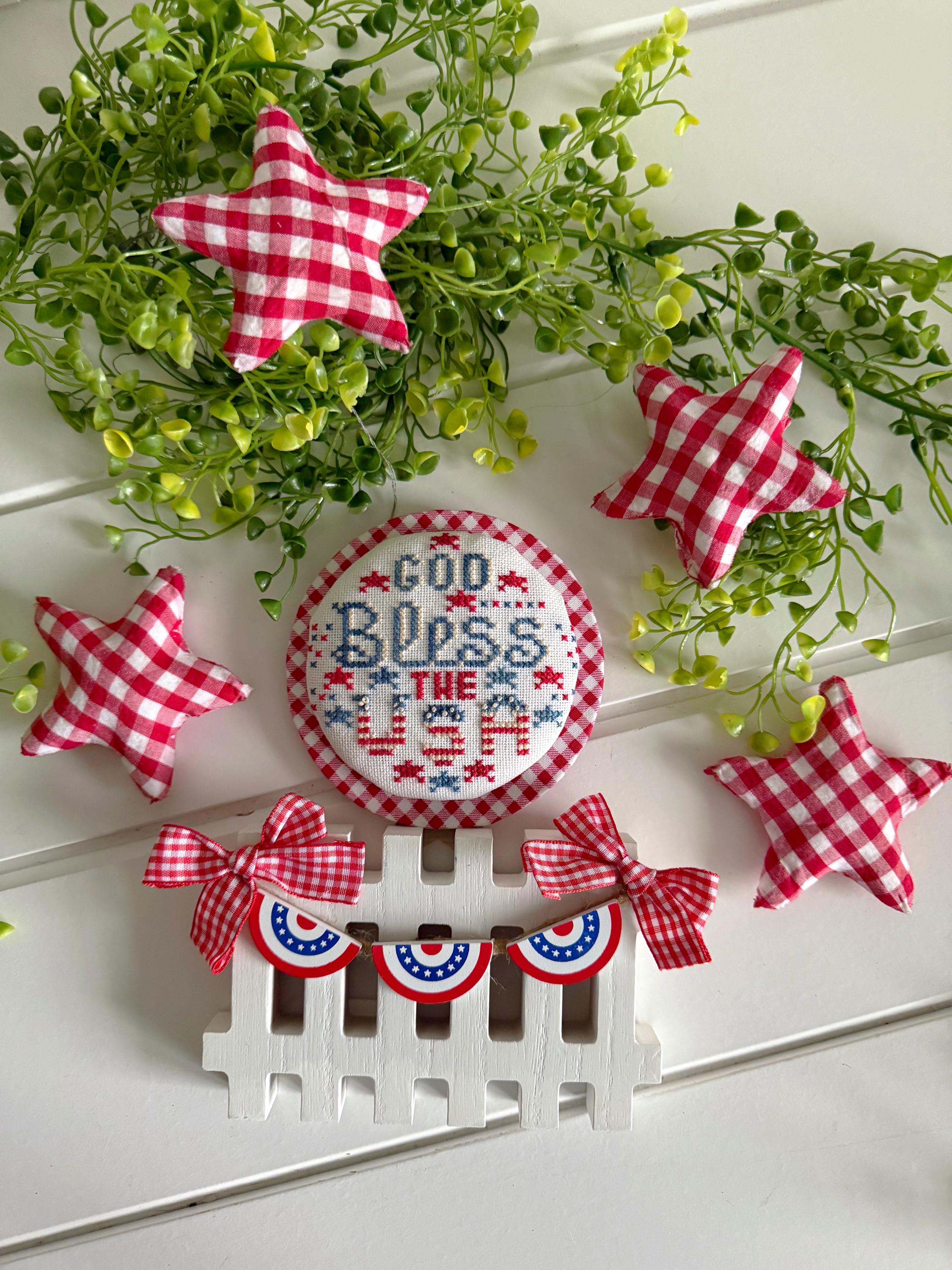 God Bless the USA Roundabouts-cross Stitch Chart - Etsy