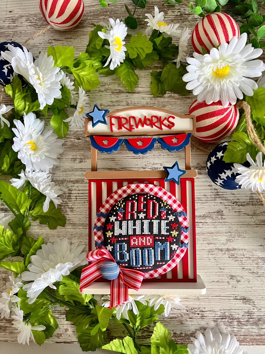 Red White and Boom Roundabout - Etsy