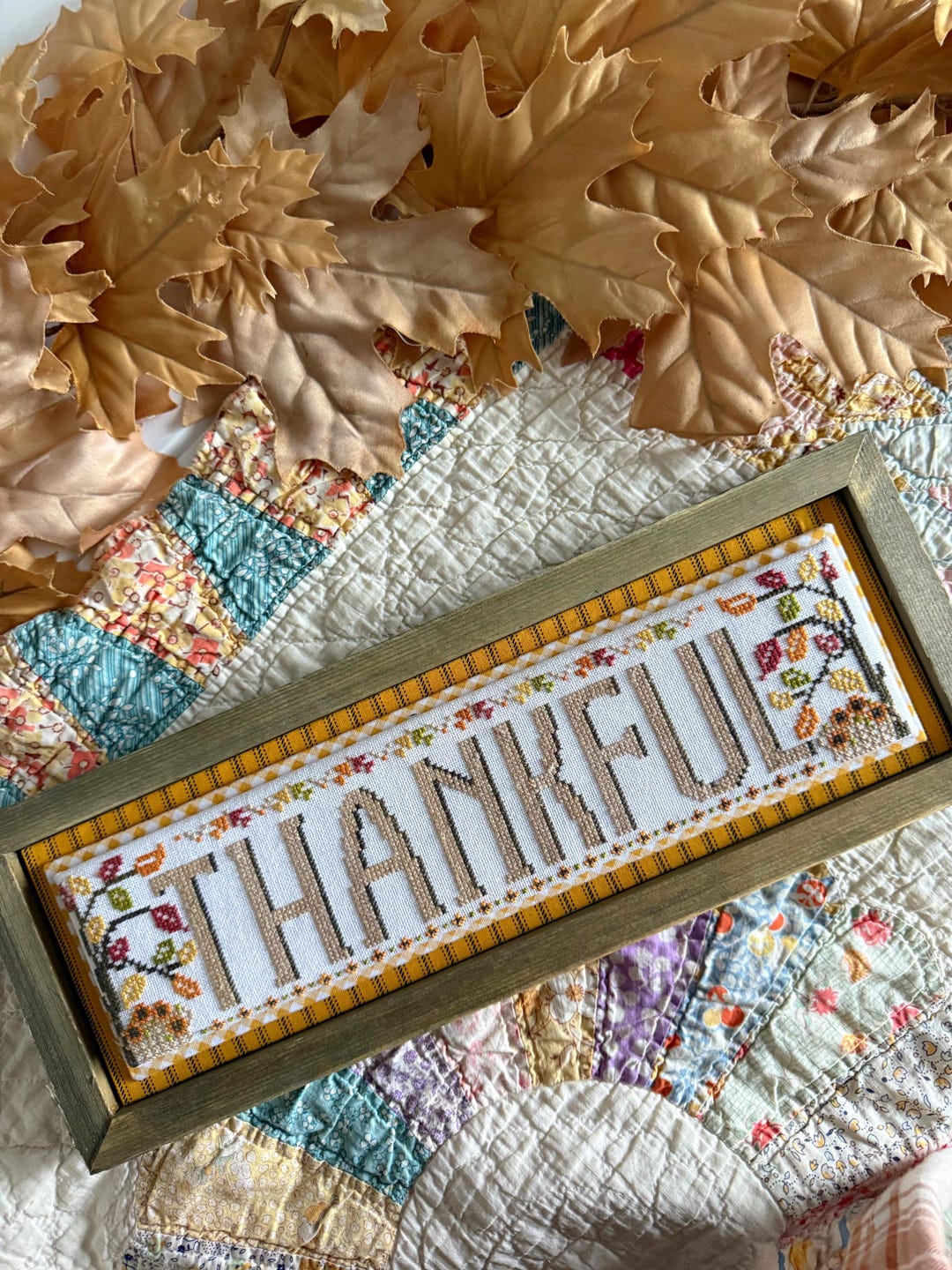 Thankful-word Swap Cross Stitch Chart - Etsy