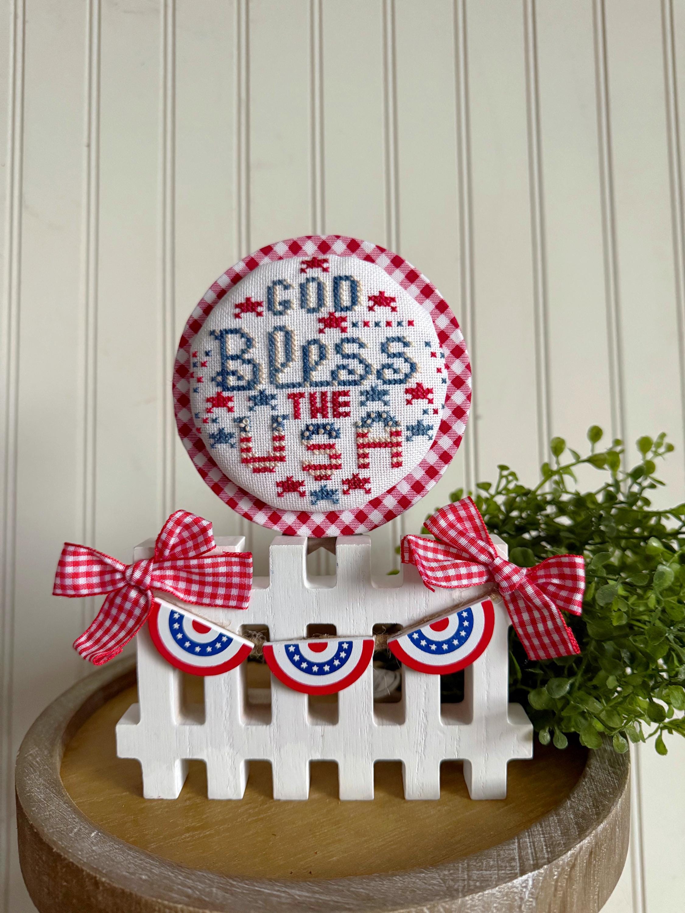 God Bless the USA Roundabouts-cross Stitch Chart - Etsy