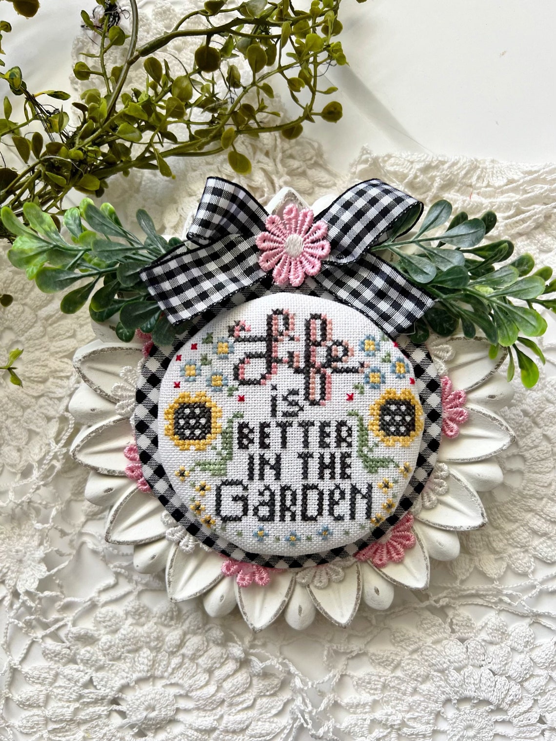 In the Garden-roundabouts Cross Stitch Series - Etsy