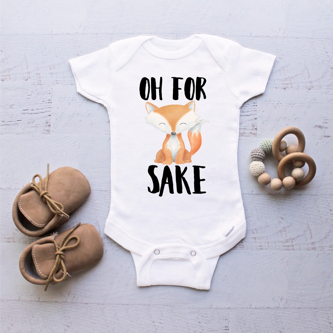 Oh for Fox Sake Onesie®, Fox Onesie®, Funny Baby Onesie®, Animal Onesie ...