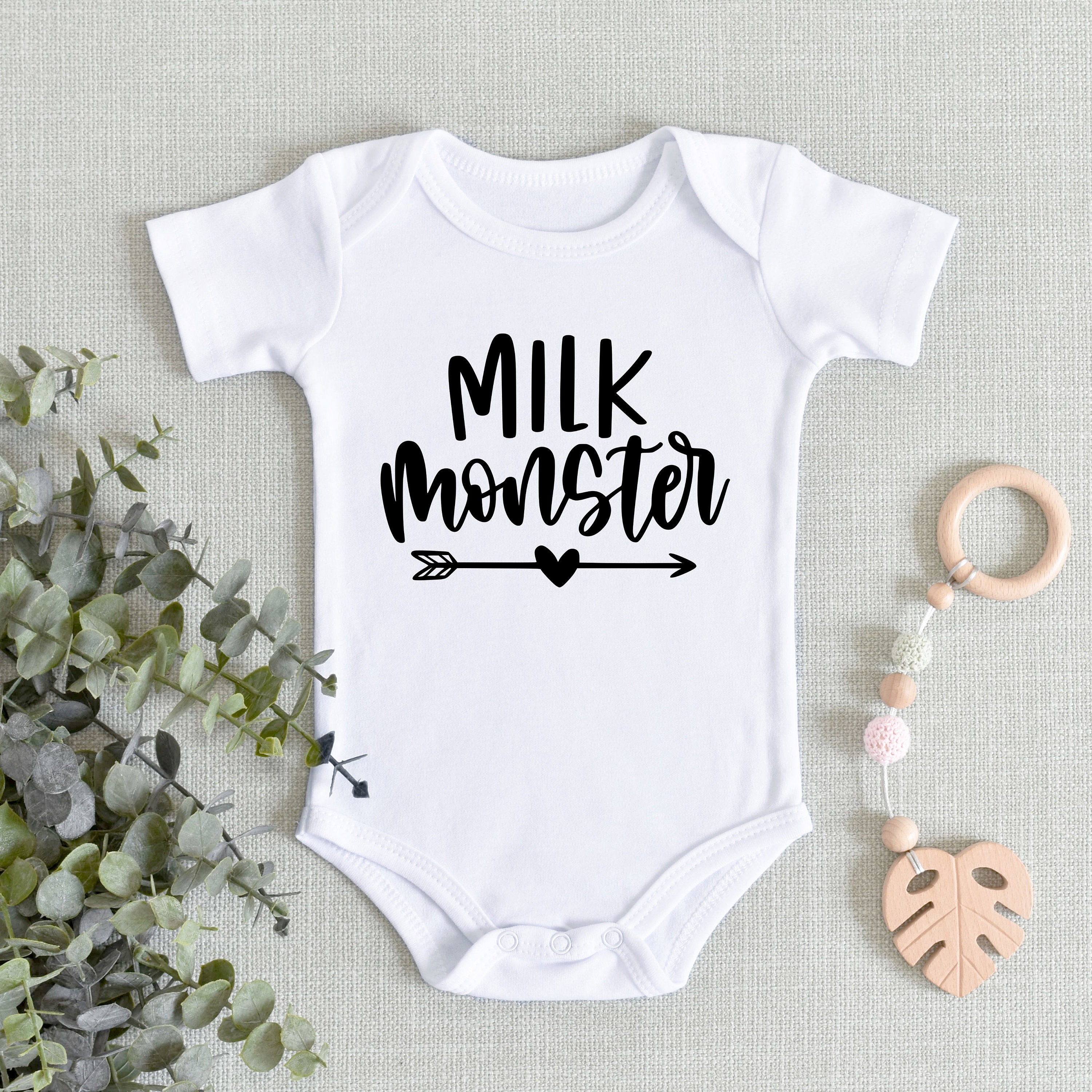 Milk Monster Onesie Baby Outfit Breastfed Baby Breast Milk - Etsy