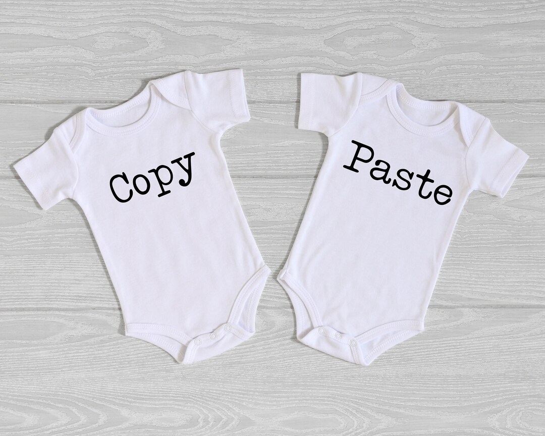 Copy Paste Twin Onesie®®, Twin Outfits, Twins Onesies, IVF Baby, Baby ...