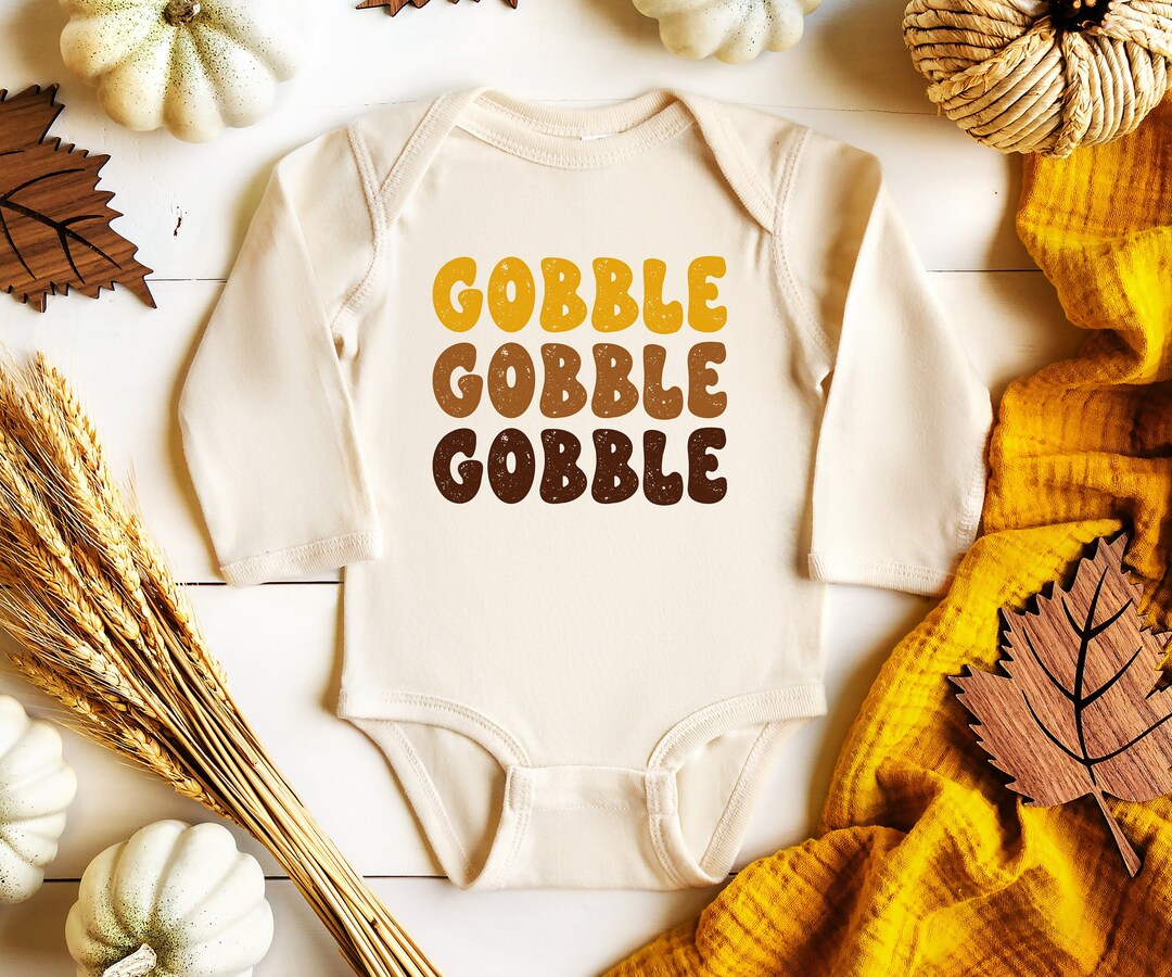 Gobble Gobble Gobble Onesie®, Thanksgiving Baby Onesie®, Holiday Outfit ...