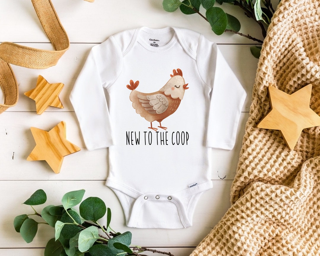 New to the Coop Onesie®, Chicken Onesie®, Farm Animal Onesie®, Baby ...