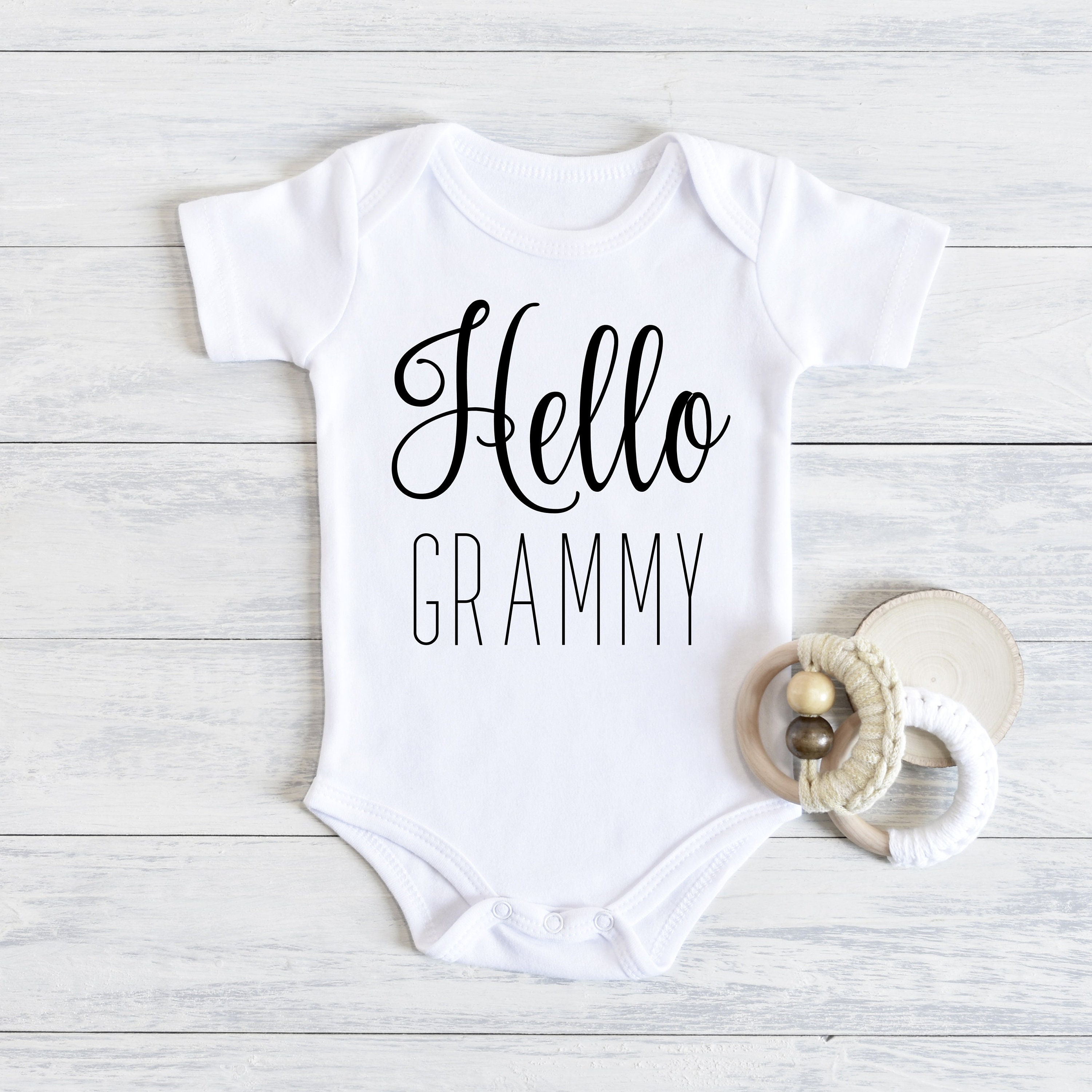 Hello Grammy Onesie® Baby Announcement Onesie® Pregnancy - Etsy