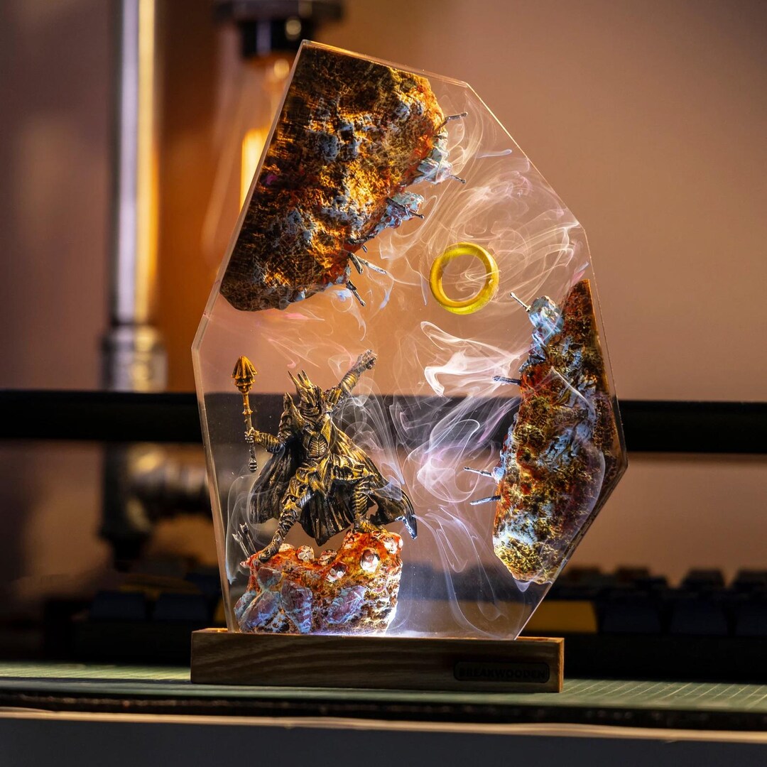 S/au.ron Dark Lord Ring Resin Epoxy Lamp Night Light, Christmas Gift ...