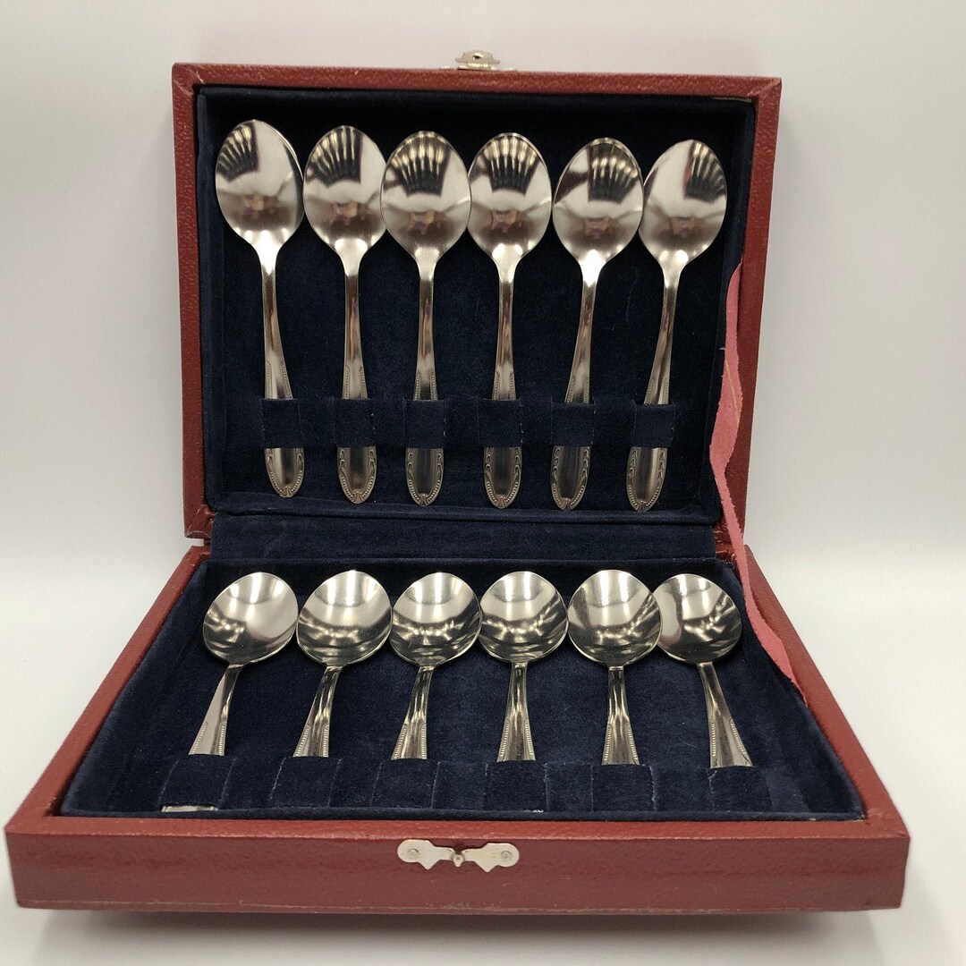 Vintage a Table Set of 12 Classic Stainless Steel Teaspoons in the ...