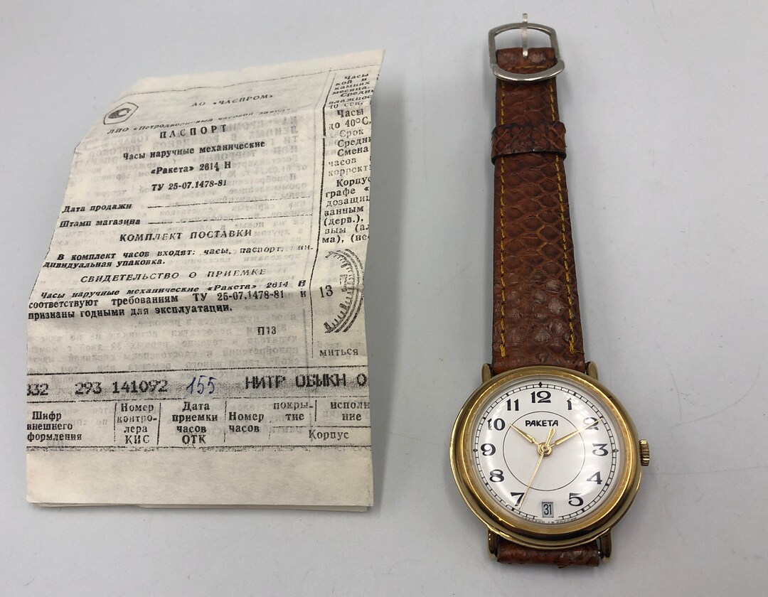 Raketa 2614.N Vintage Original Mechanical Watch Side Calendar 80s ...