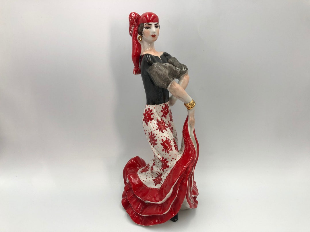 Vintage Porcelain Figurine Gypsy Women Kiev Soviet Collection Porcelain ...