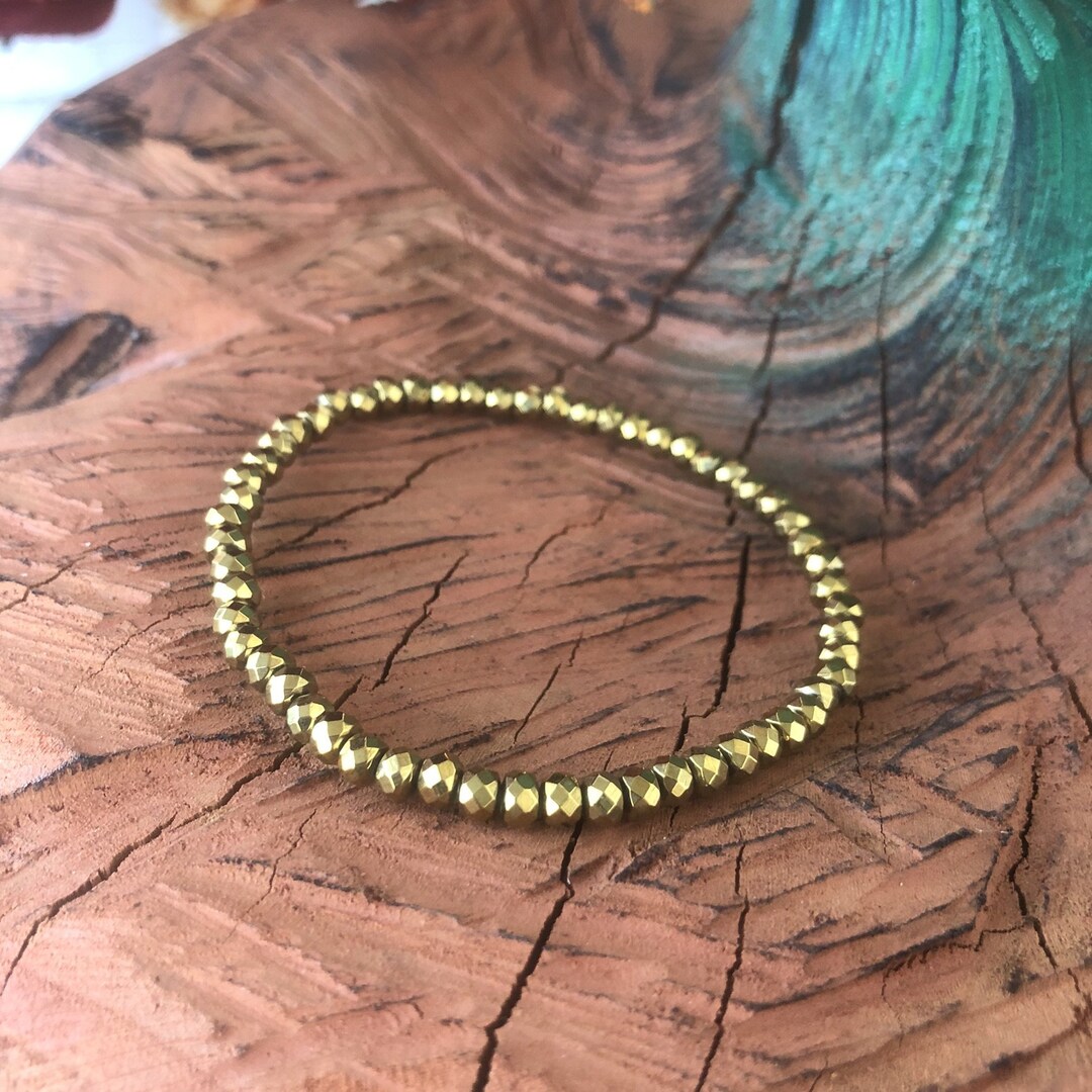 Gold Crystal Bracelet Crystal Beaded Bracelet Bracelet Stacks Crystal ...