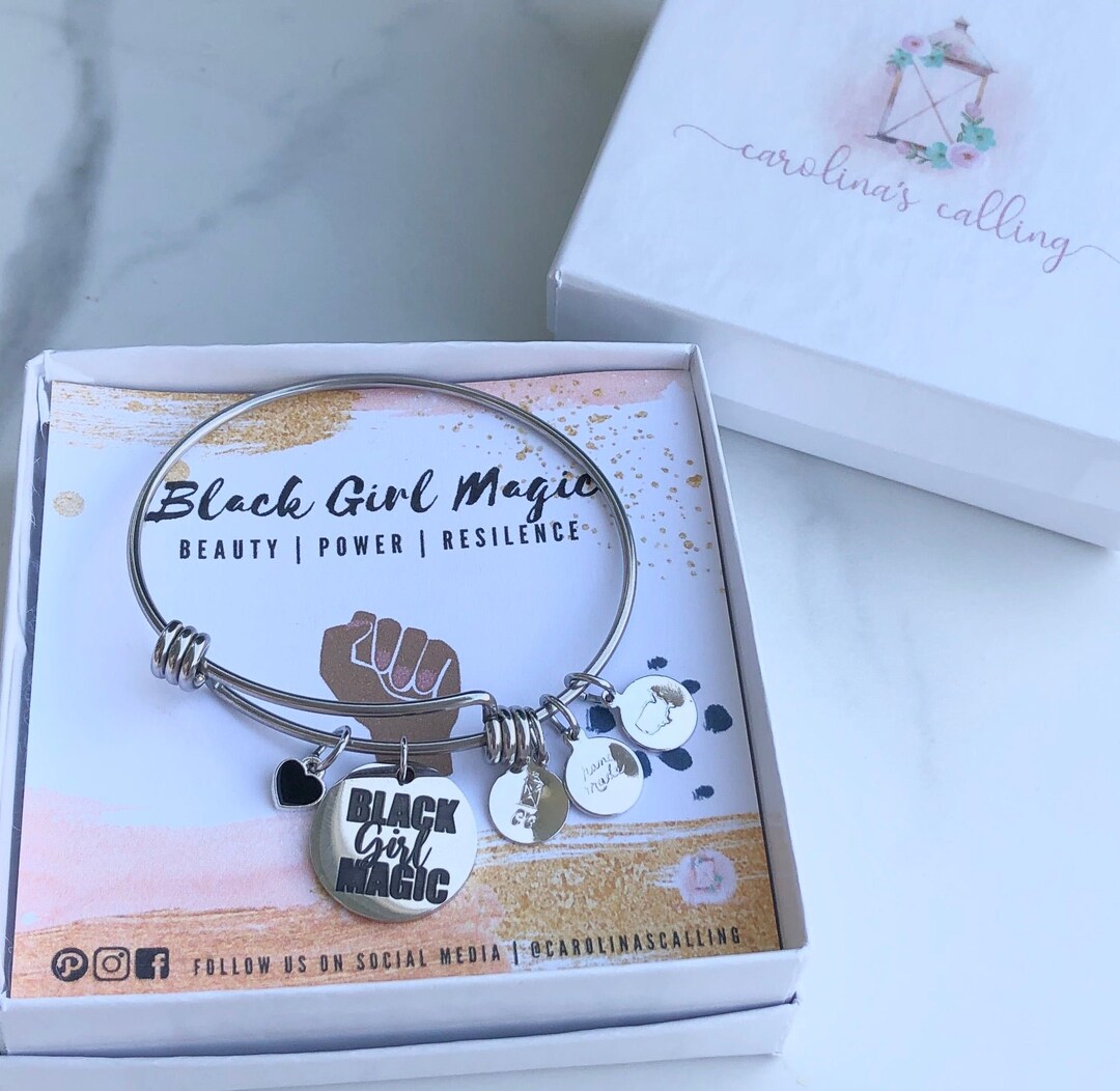 Black Girl Magic Bracelet Black Girl Magic Bangle Black - Etsy