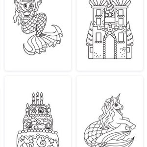 Little Mermaids Coloring Pages for Kids Underwater Adventures With ...