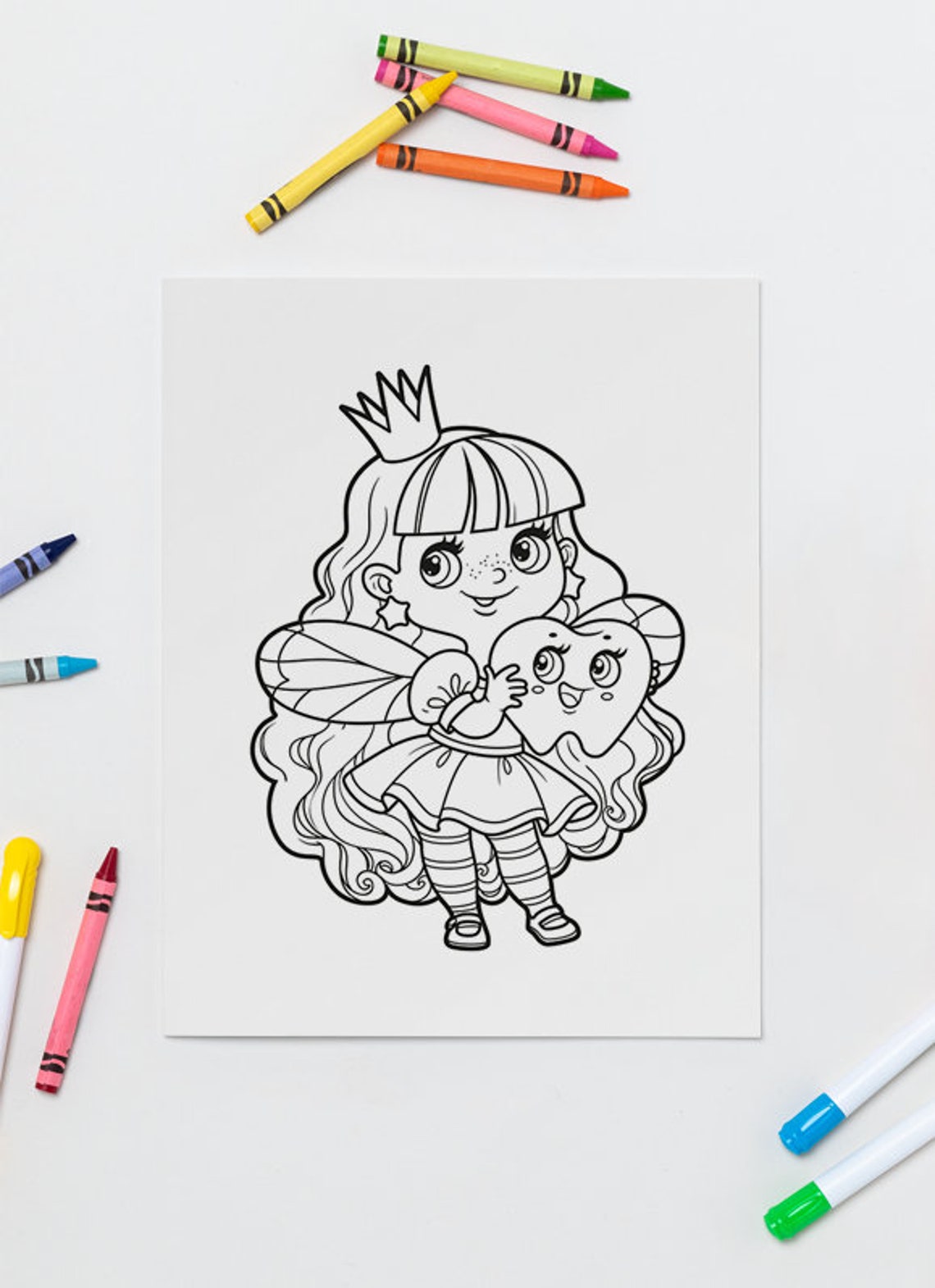 Tooth Fairy Coloring Pages for Kids Educational Coloring Book Dental ...