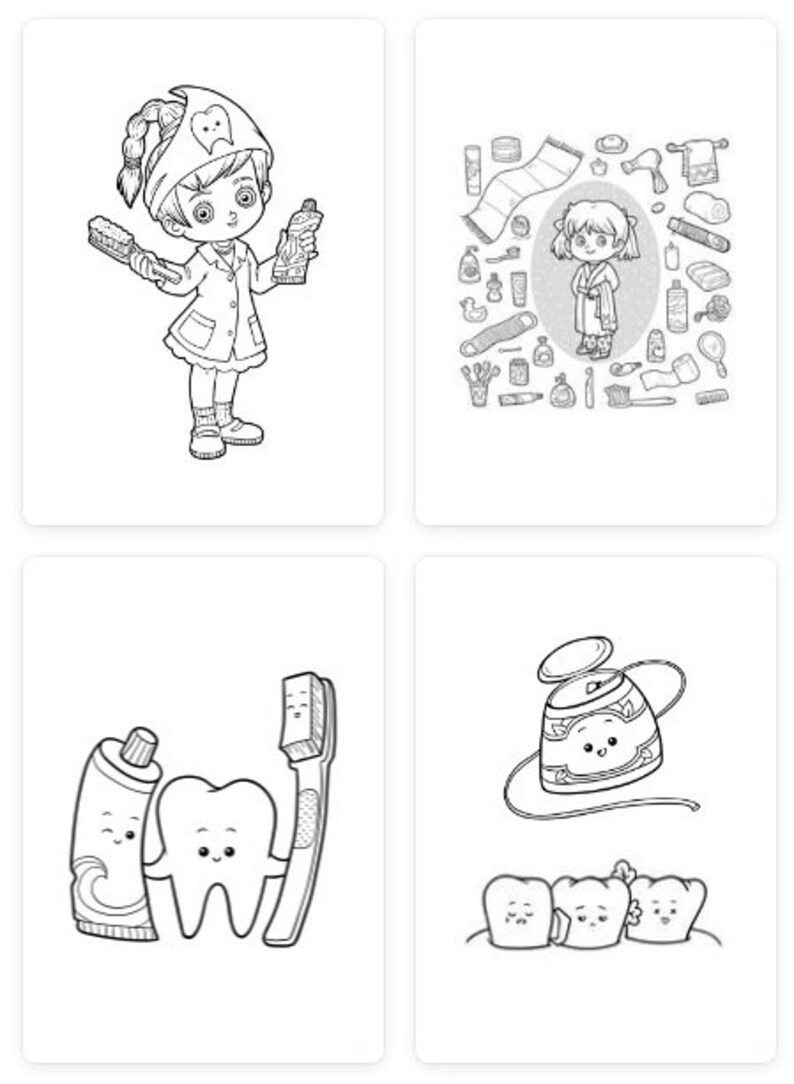 Tooth Fairy Coloring Pages for Kids Educational Coloring Book Dental ...