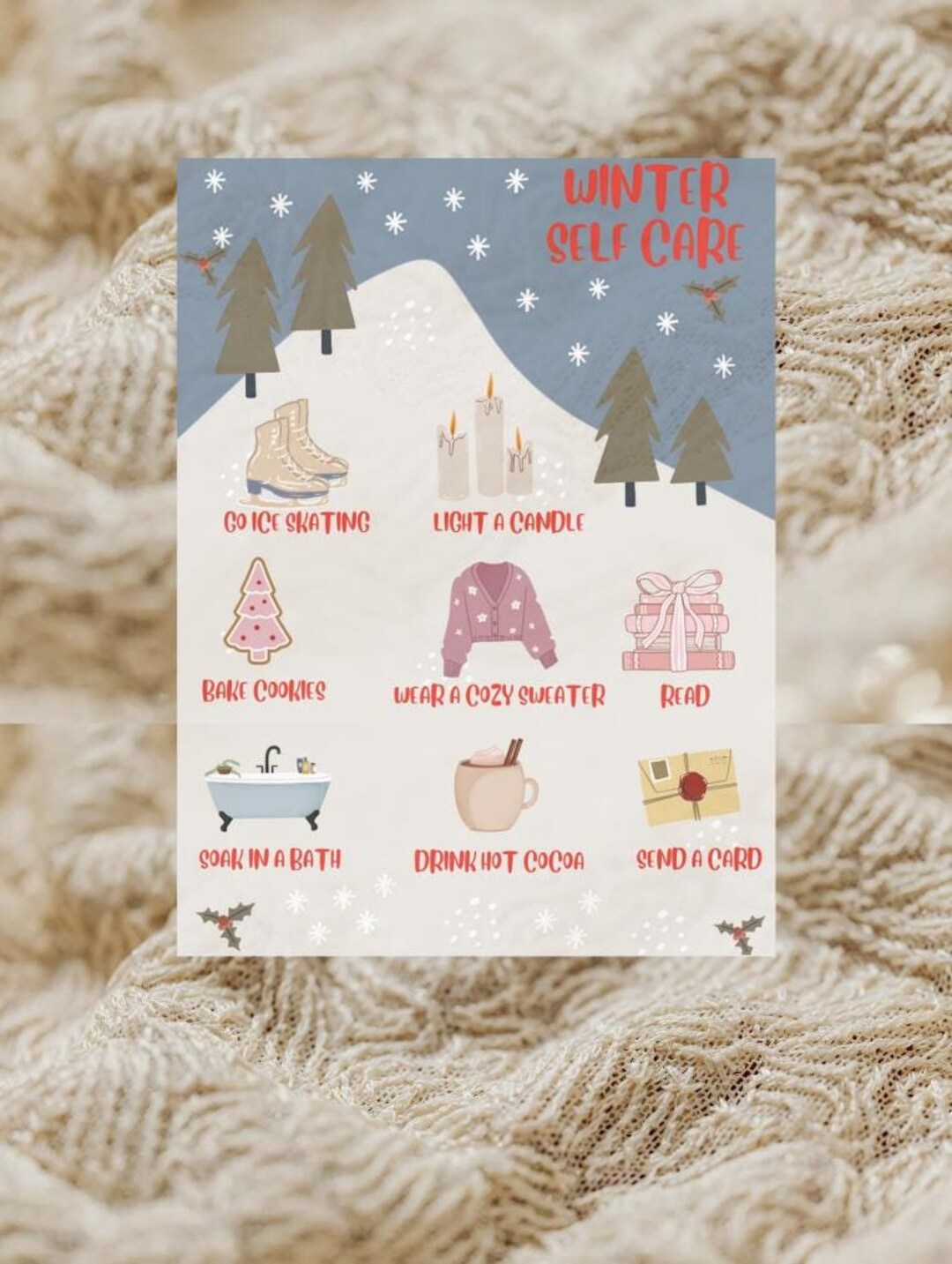 Winter Self Care Visual - Etsy