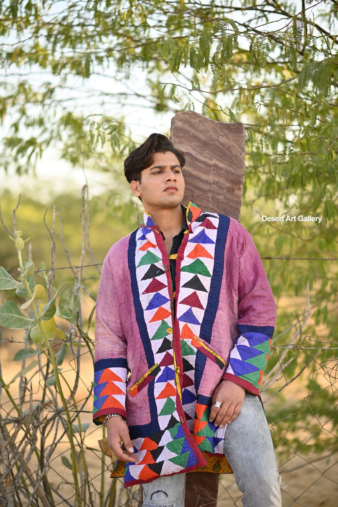 Handmade Kantha Quilted Jacket: Vintage Raali Carpet, XL Unisex - Etsy